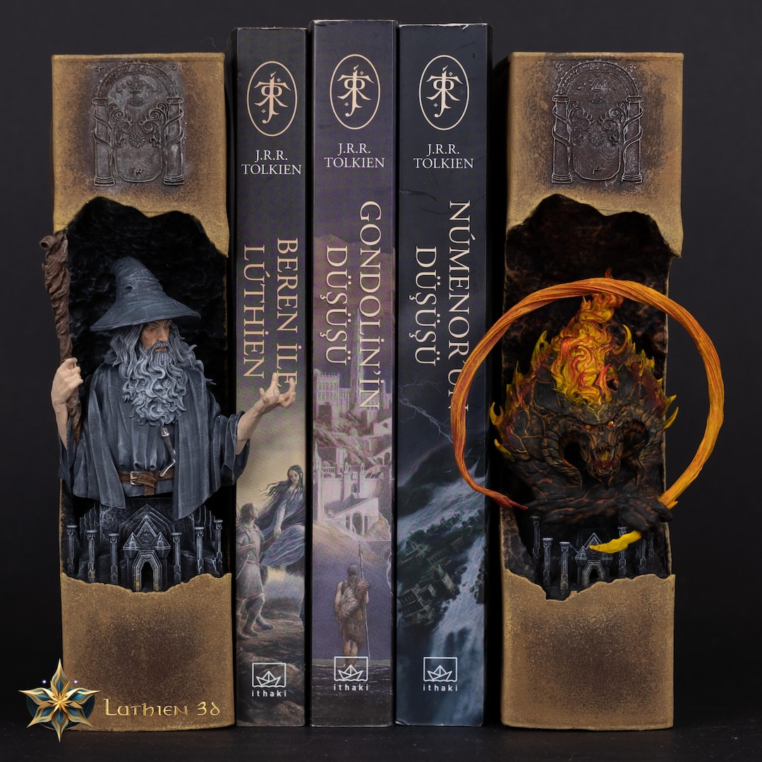 Gandalf - Balrog Bookends – Handcrafted Resin 3D Printed Bookends ...