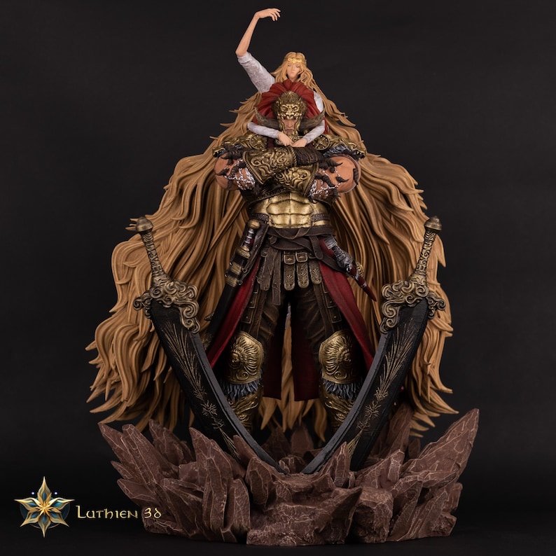Royal Consort Radahn and Miquella Statue - Elden Ring Inspired Resin ...
