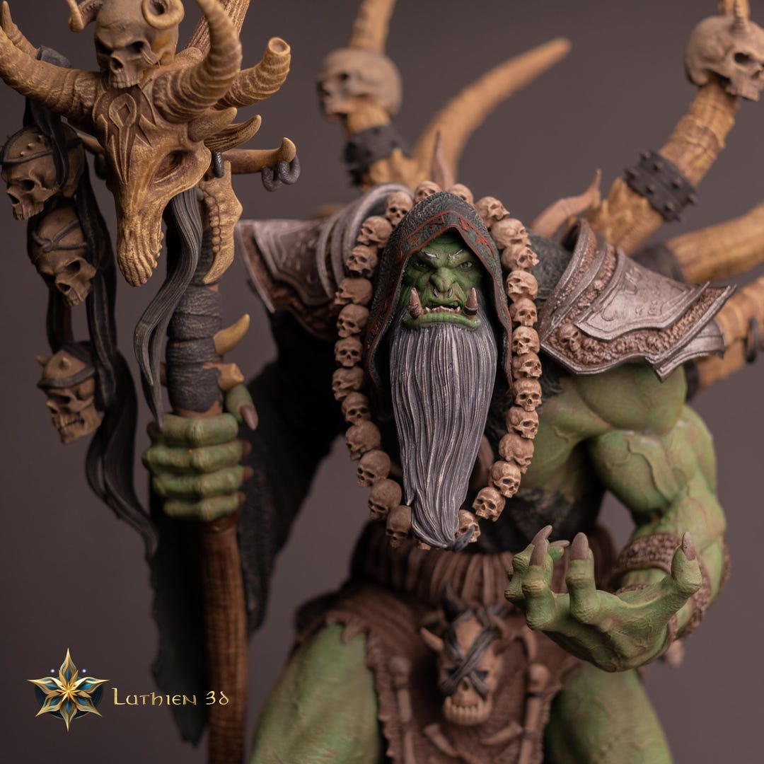 Gul'dan 3D Printed Resin Figure | World of Warcraft Collectible | Hand ...