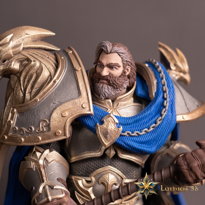 Uther The Lightbringer World Of Warcraft Warcraft Uther Figure Uther 3d Etsy