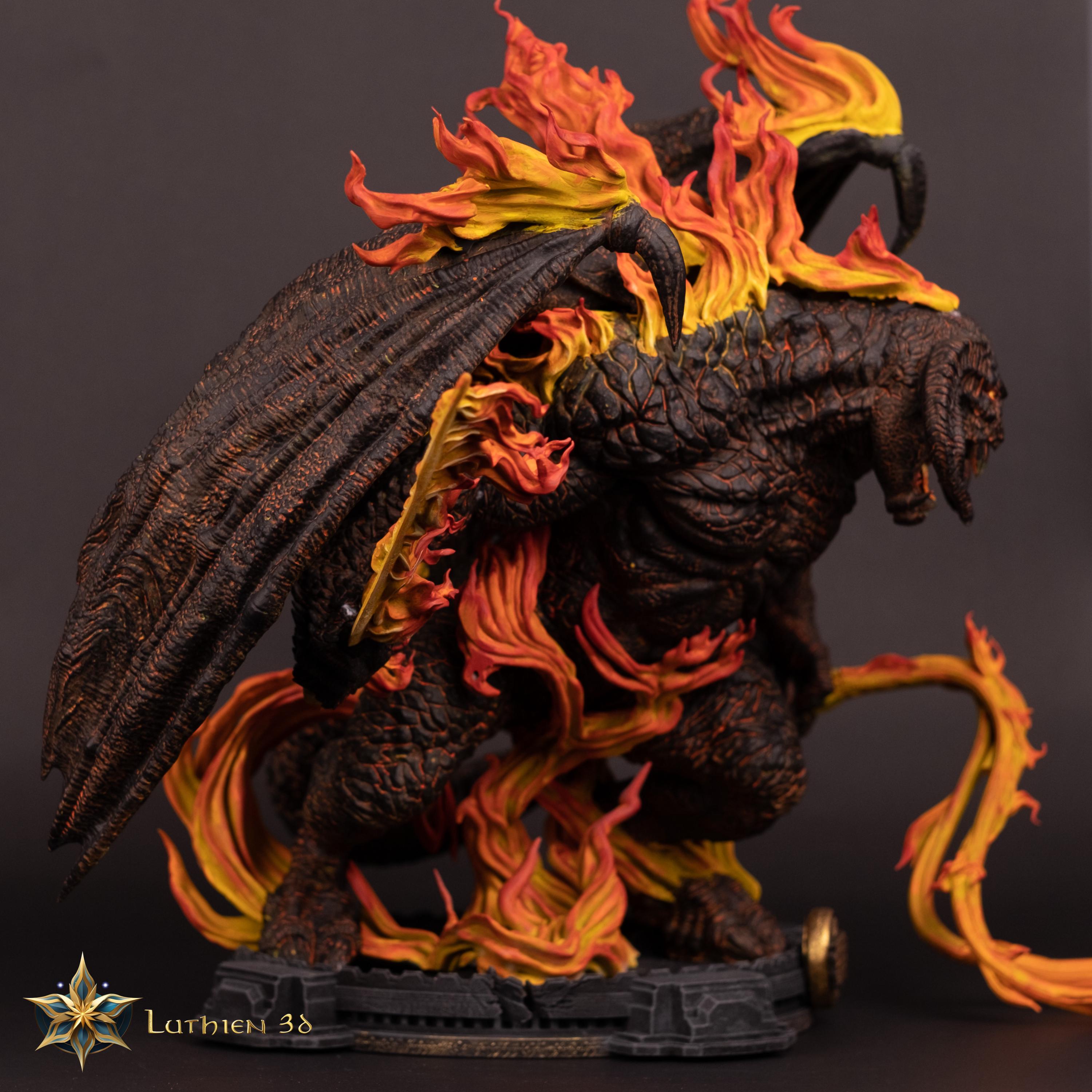Handcrafted 3D Printed Balrog Figure – Lord of the Rings Inspired Resin ...