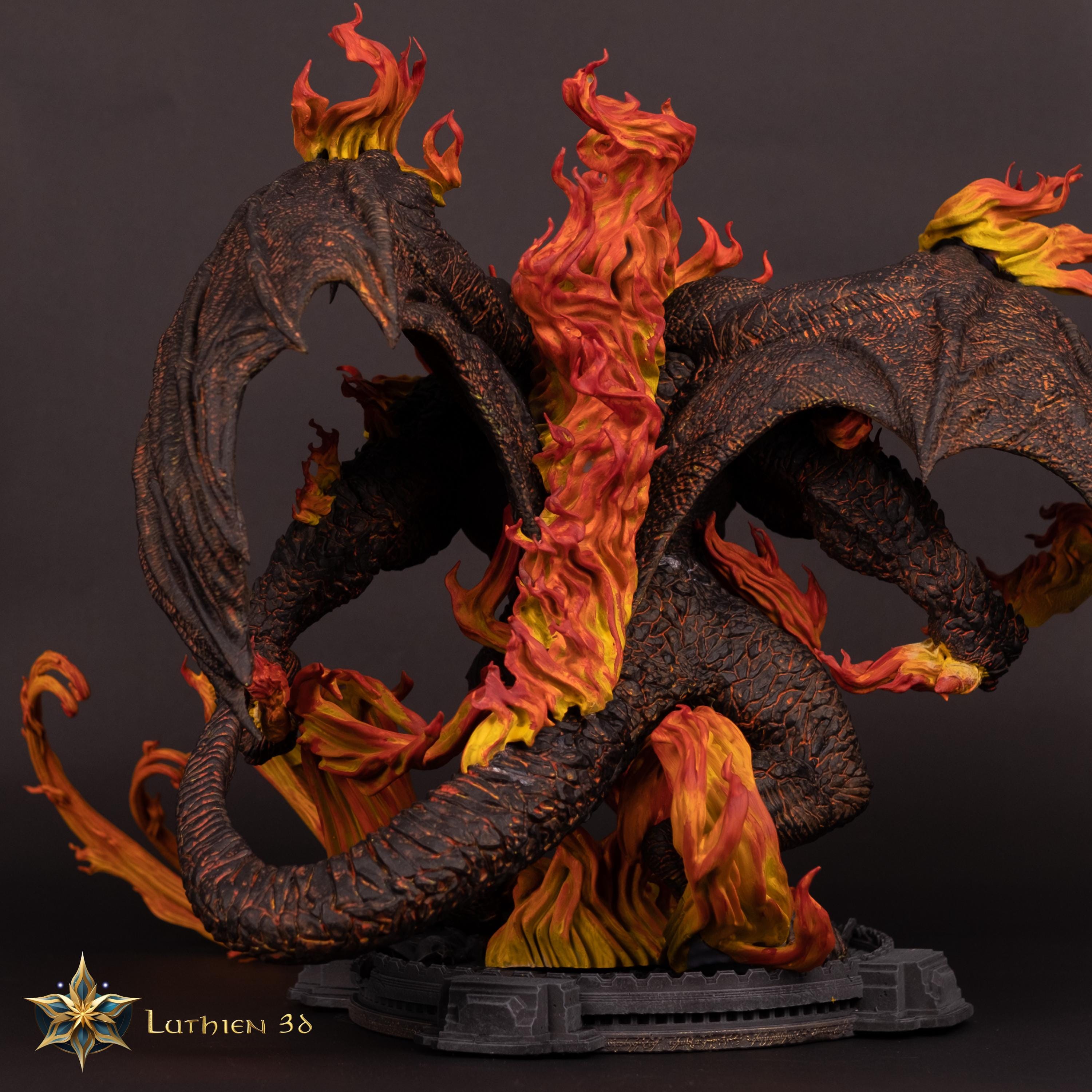 Handcrafted 3D Printed Balrog Figure – Lord of the Rings Inspired Resin ...
