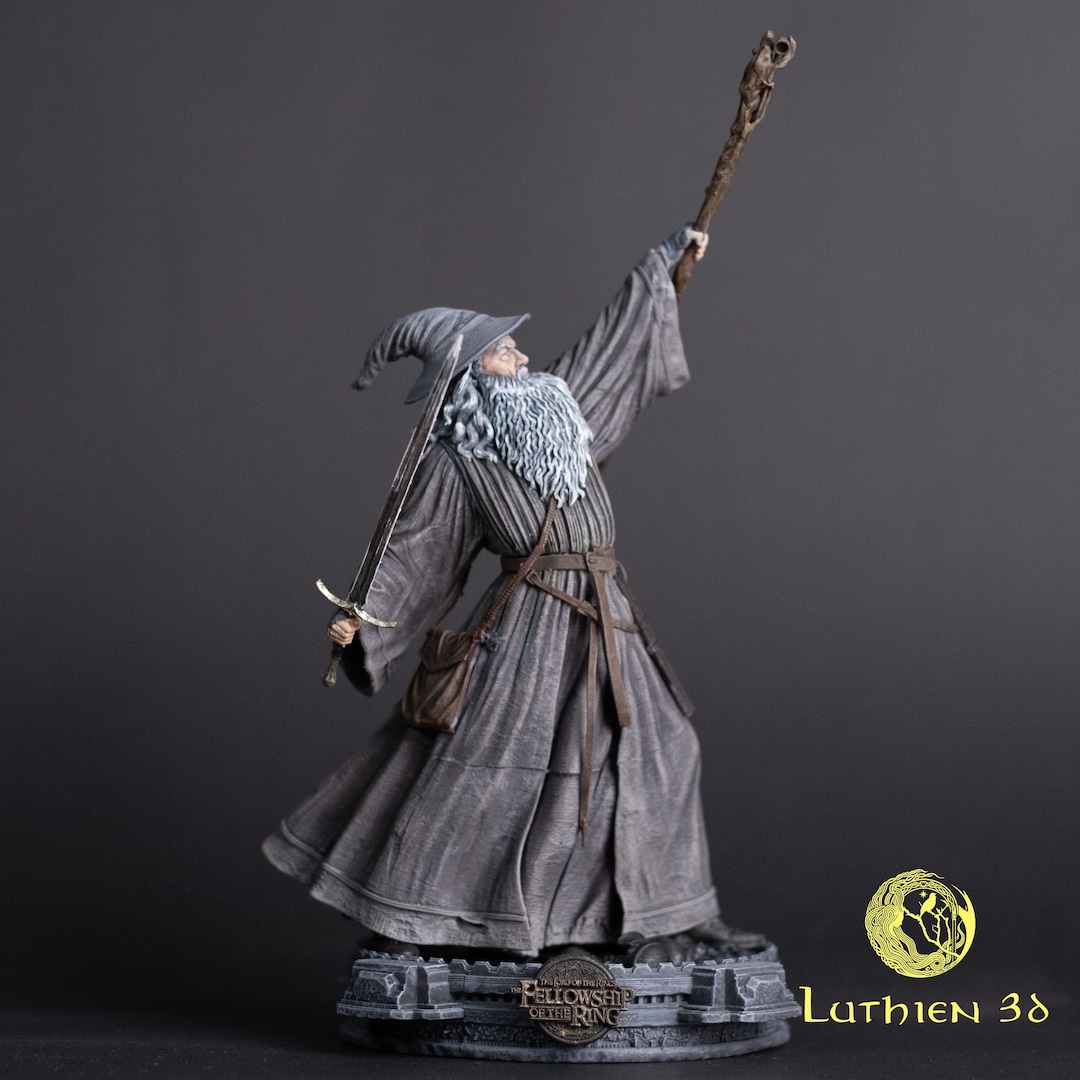 Gandalf the Gray 3d Figure - Lord of the Rings Statue - Etsy