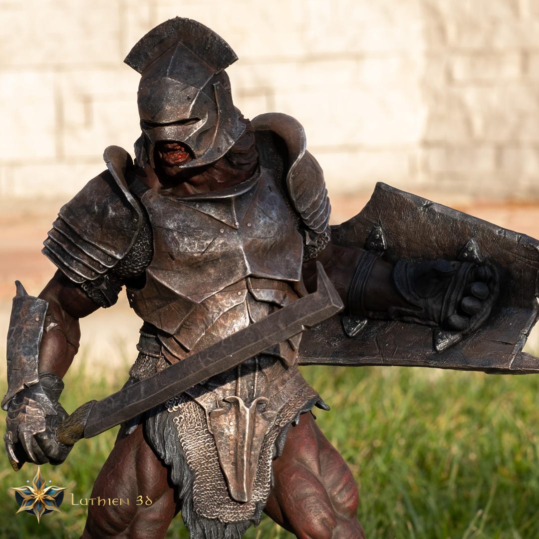 Hand-painted Uruk-hai Warrior Figurine - Lord of the Ring 3d Uruk-hai ...