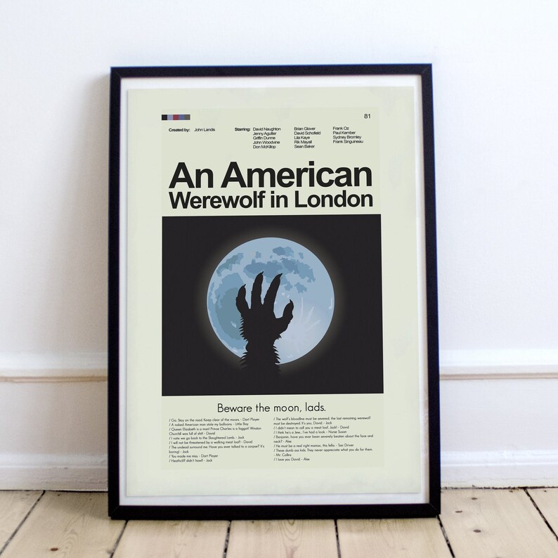An American Werewolf in London Full Moon 12x18 or 18x24 Print Only - Etsy