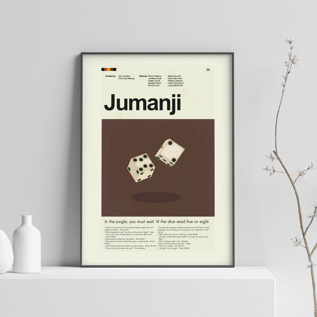 Jumanji Inspired Mid-century Modern Print | 12"x18" or 18"x24" Print ...
