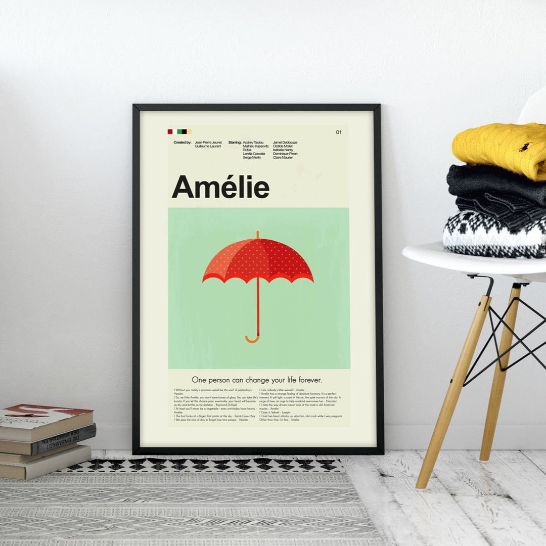Amelie - Red Polka Dot Umbrella | 12"x18" or 18"x24" Print Only - Etsy