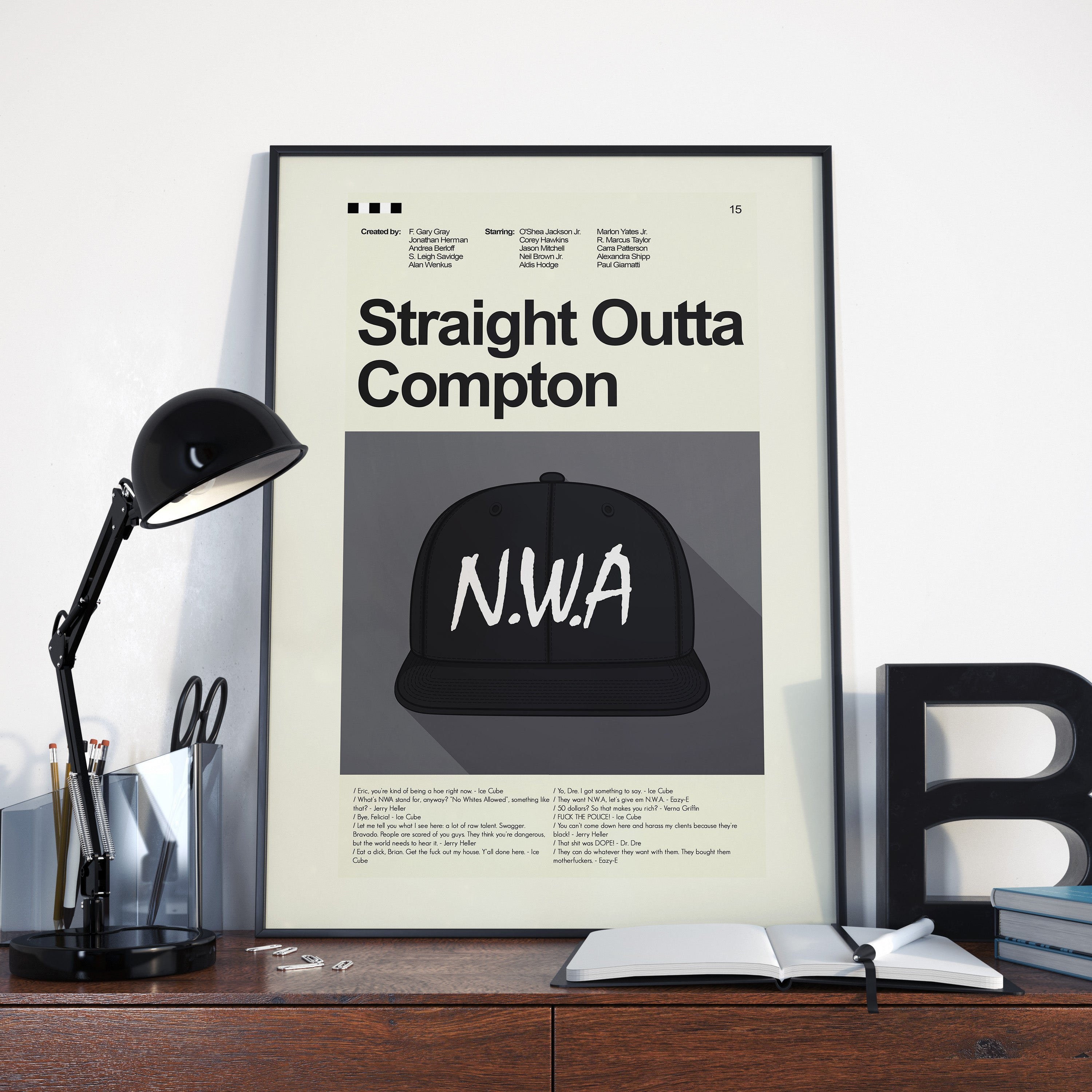 Straight Outta Compton - Hat | 12"x18" or 18"x24" Print Only - Etsy