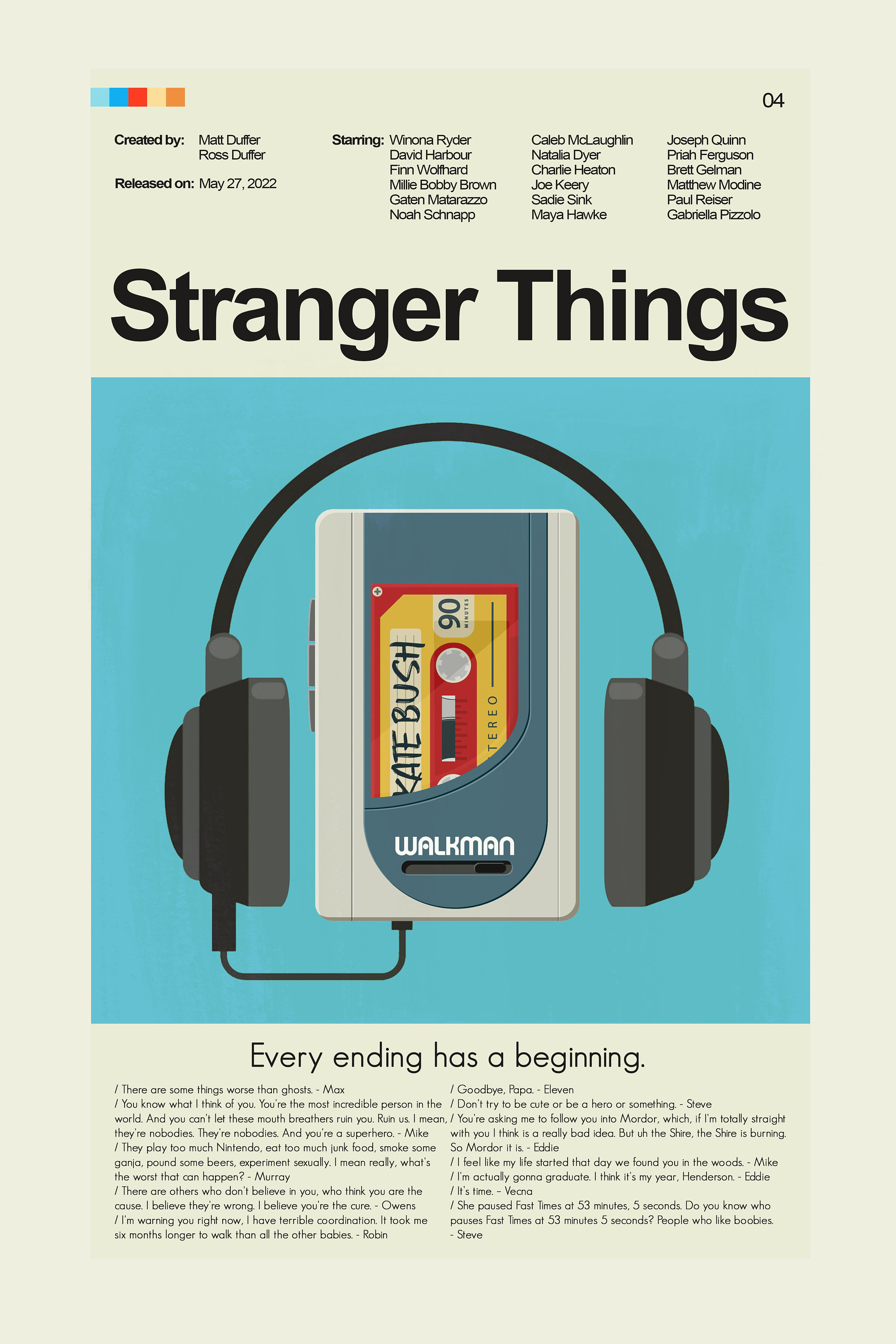 Stranger Things season 4 Max's Walkman 12x18 Print Only - Etsy