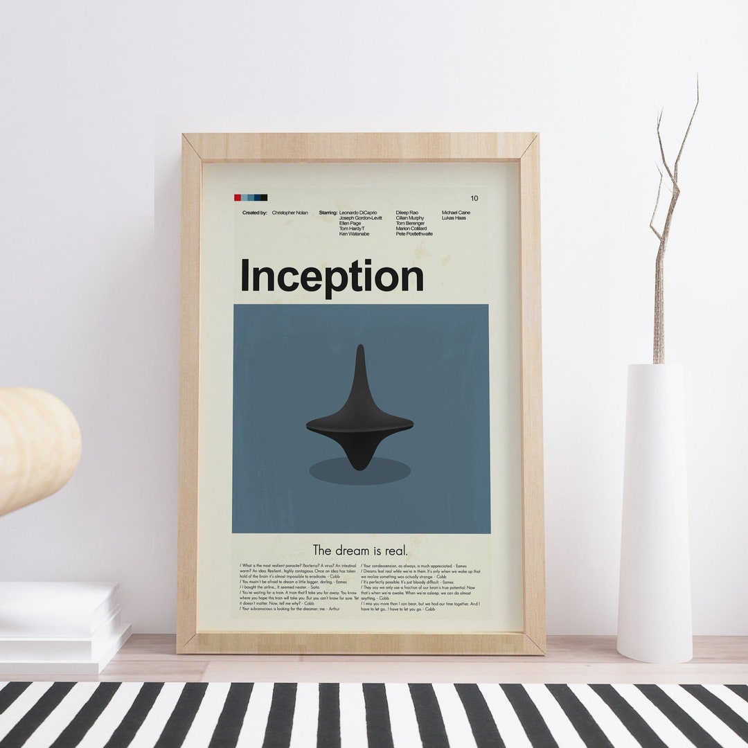 Inception Inspired Mid-century Modern Print | 12"x18" or 18"x24" Print ...