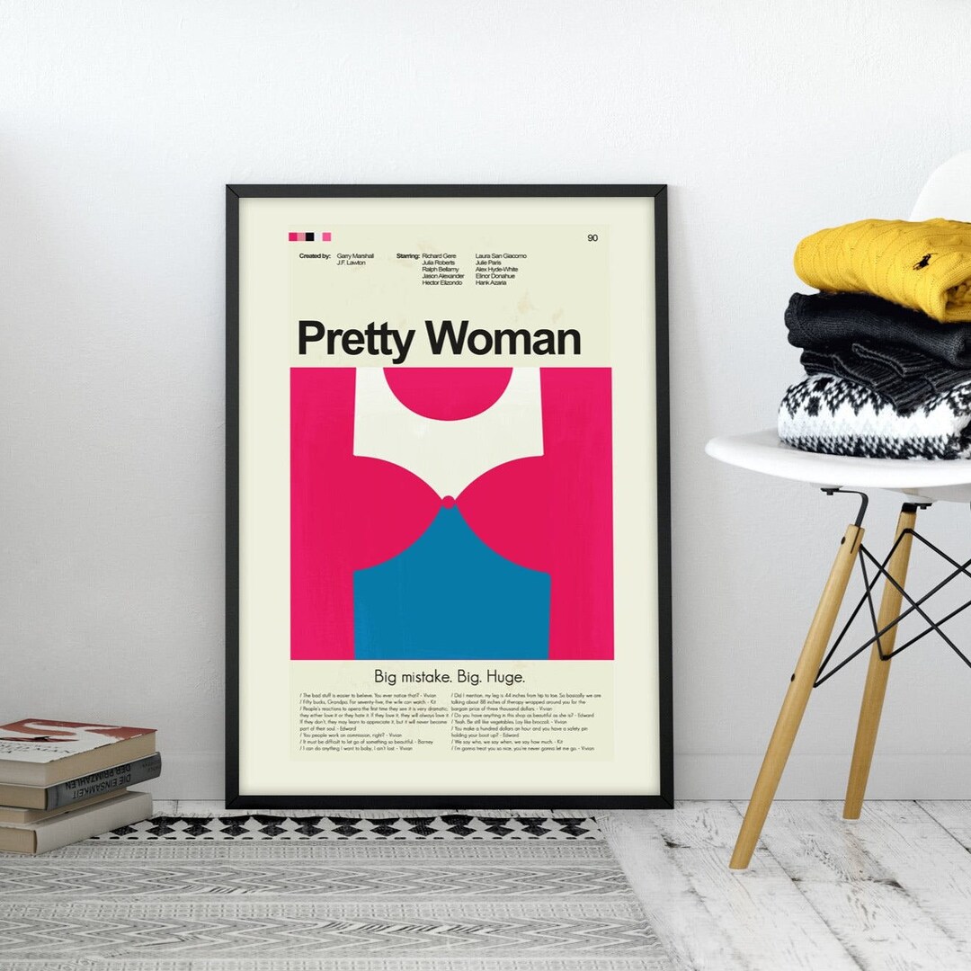 Pretty Woman Inspired Mid-century Modern Print | 12"x18" or 18"x24 ...