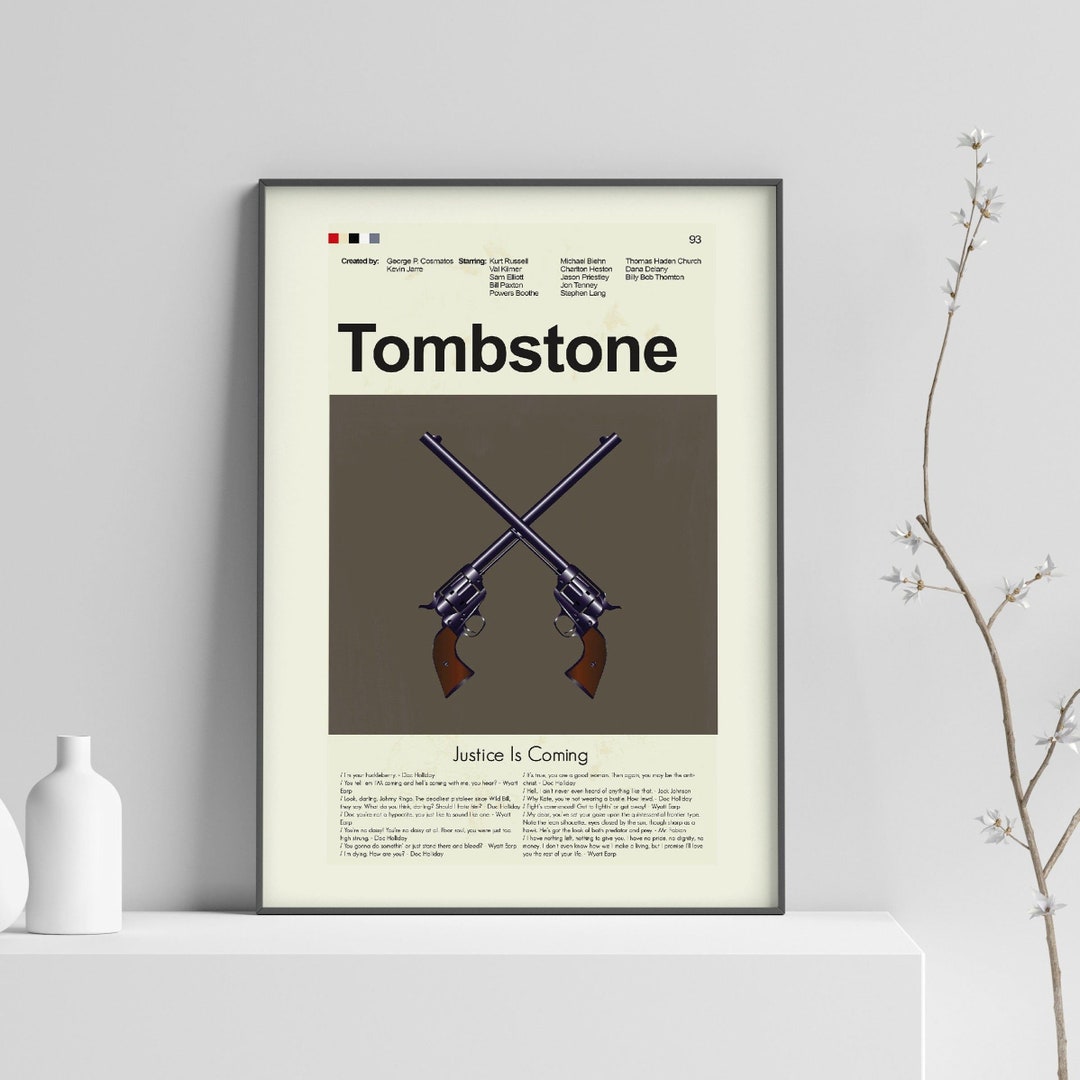 Tombstone Mid-century Modern Print | 12"x18" or 18"x24" Print Only - Etsy