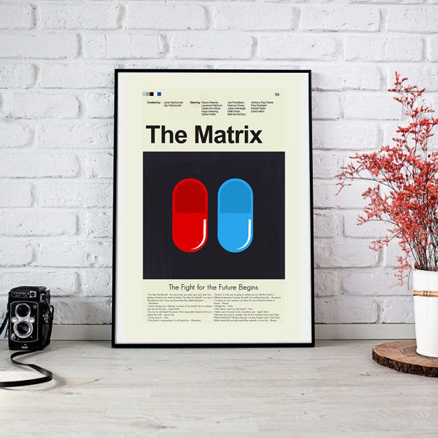 The Matrix Inspired Mid-century Modern Print | 12"x18" or 18"x24" Print ...