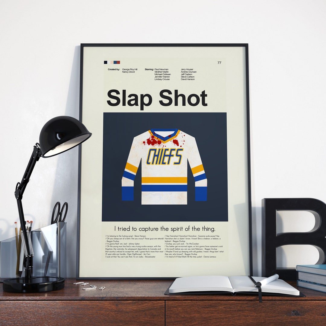 Slap Shot Inspired Mid-century Modern Print | 12"x18" or 18"x24" Print ...