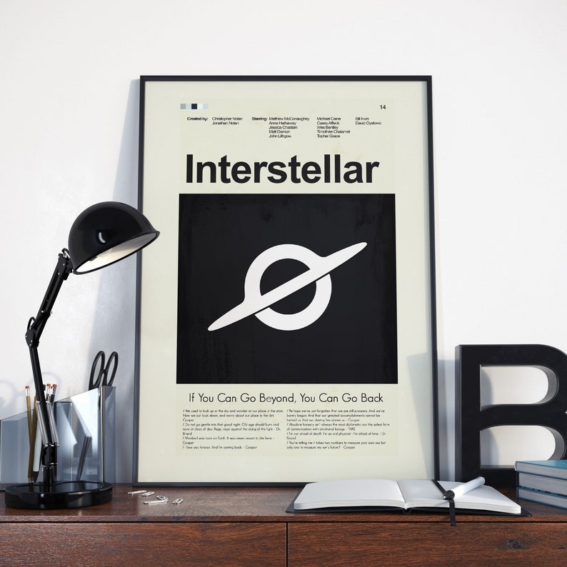 Interstellar Inspired Mid-century Modern Print | 12"x18" or 18"x24 ...