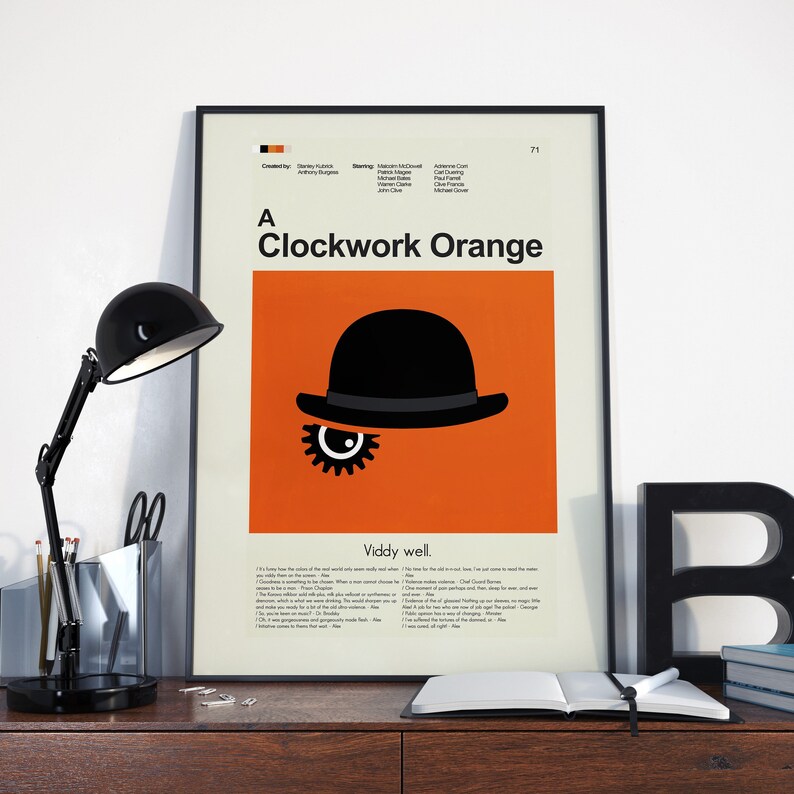 A Clockwork Orange - Bowler Hat and Eye | 12"x18" or 18"x24" Print Only ...