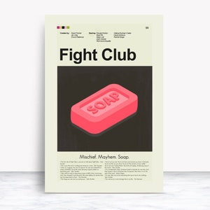 Fight Club Inspired Mid-century Modern Print | 12"x18" or 18"x24" Print ...