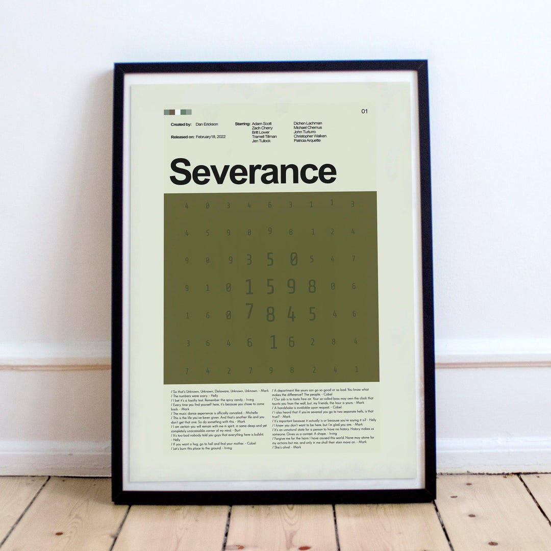 Severance (season 1) - Scary Numbers | 12"x18" or 18"x24" Print Only - Etsy