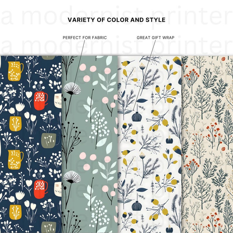 Scandinavian Winter Digital Paper: Scrapbook Craft Prints (digital ...