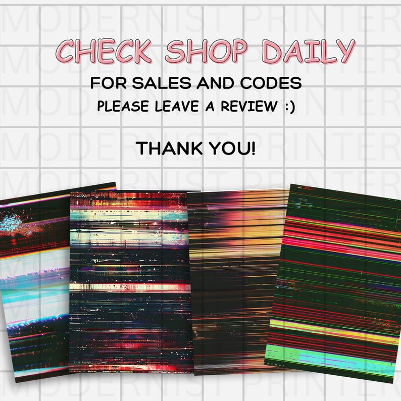 VHS Glitch Texture Pack – 40 Retro Analog Static & Scanline Overlays ...