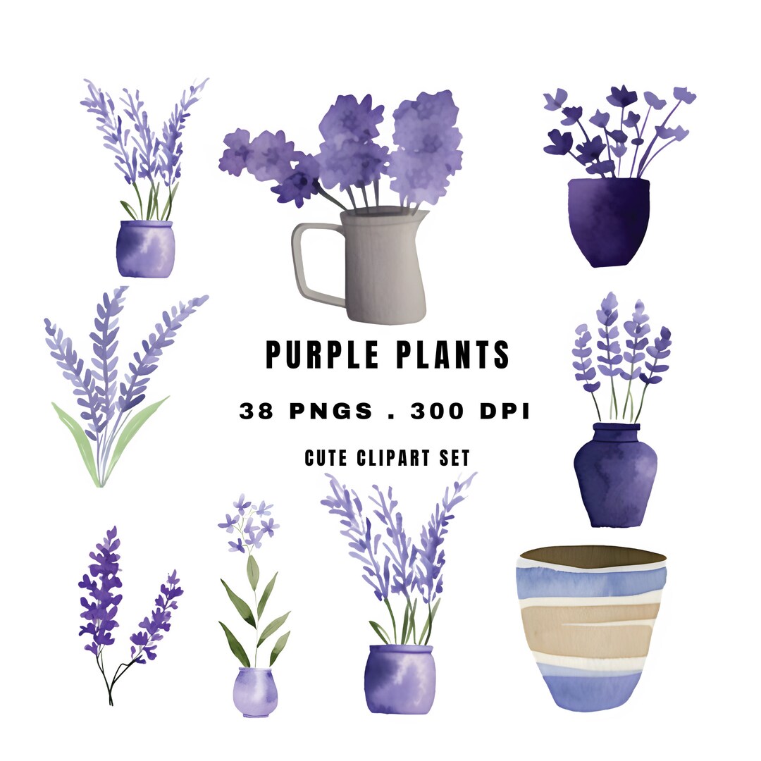 Green Watercolor Potted Plants Clipart - House Plants PNG Format ...