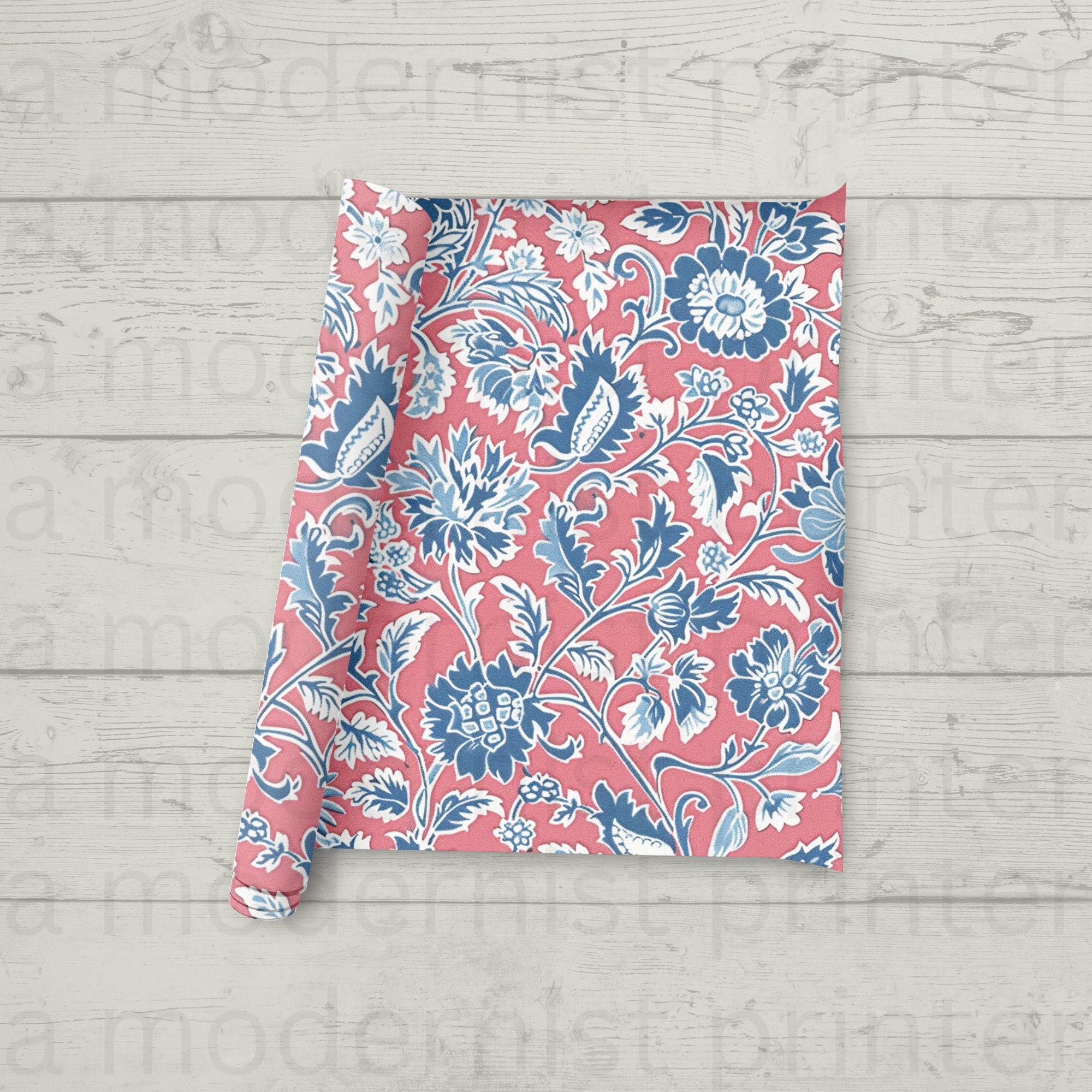 Pink Colonial Floral Digital Paper: 12 Fresh Designs (JPG) - Etsy
