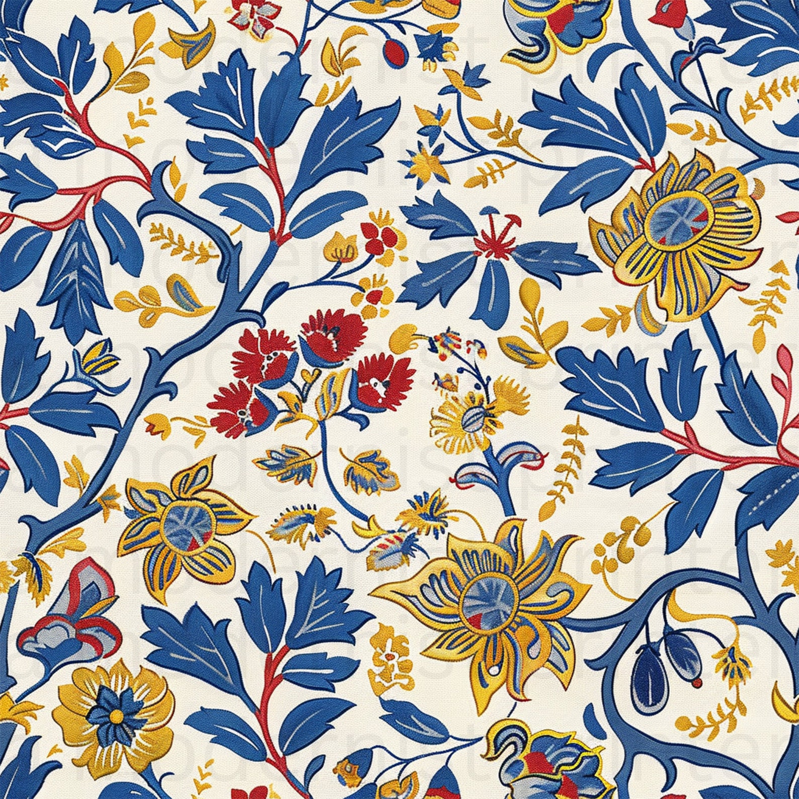 Colonial Floral Patterned Digital Paper , 12 Fresh Original Designs ...