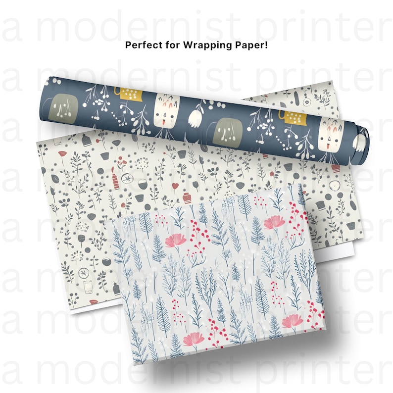 Scandinavian Winter Digital Paper: Scrapbook Craft Prints (digital ...