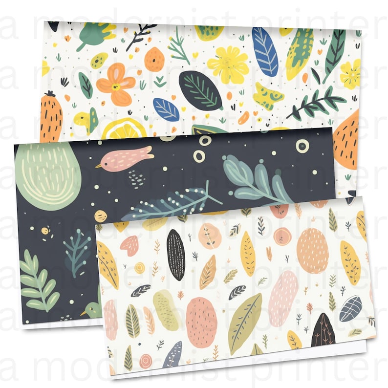 Whimsical Digital Paper Pack for Scrapbooking Card Making Junk Journal ...