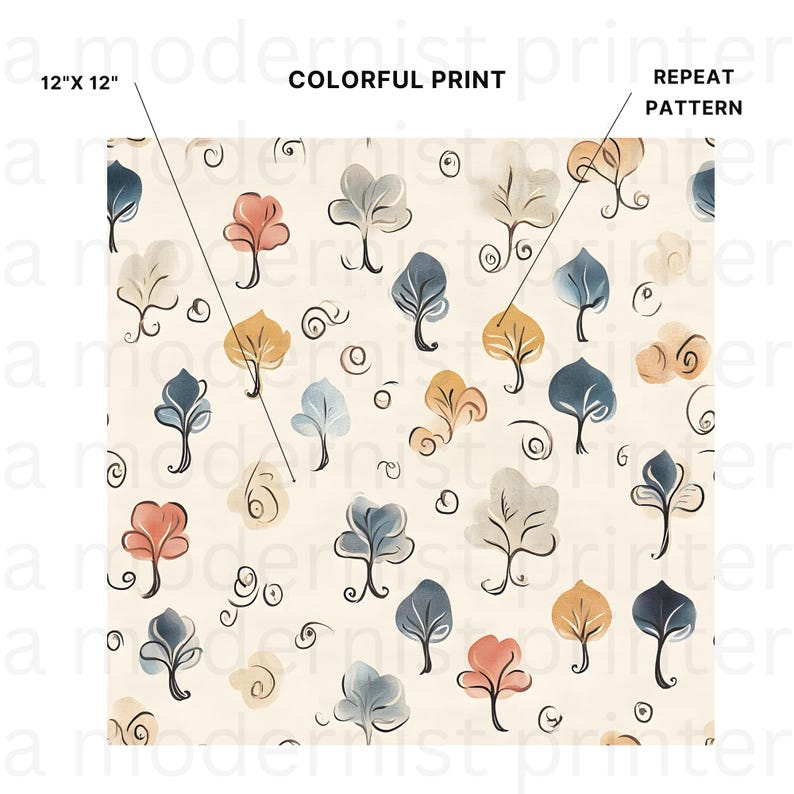 Midcentury Modern Holiday Pattern Retro Abstract Print Perfect for ...