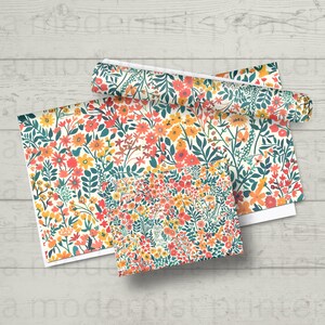 Tiny Blossoms Bright Spring Floral Digital Paper, 12 Original Seamless ...
