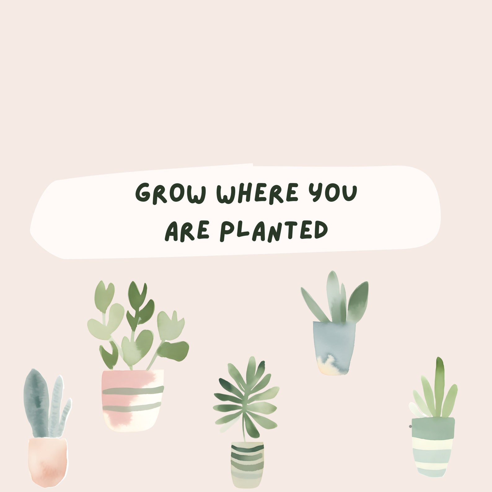 Green Watercolor Potted Plants Clipart - House Plants PNG Format ...