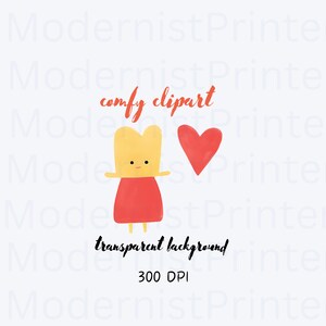 Kawaii Valentines Day Clipart Set Minimalist Illustration Hearts ...