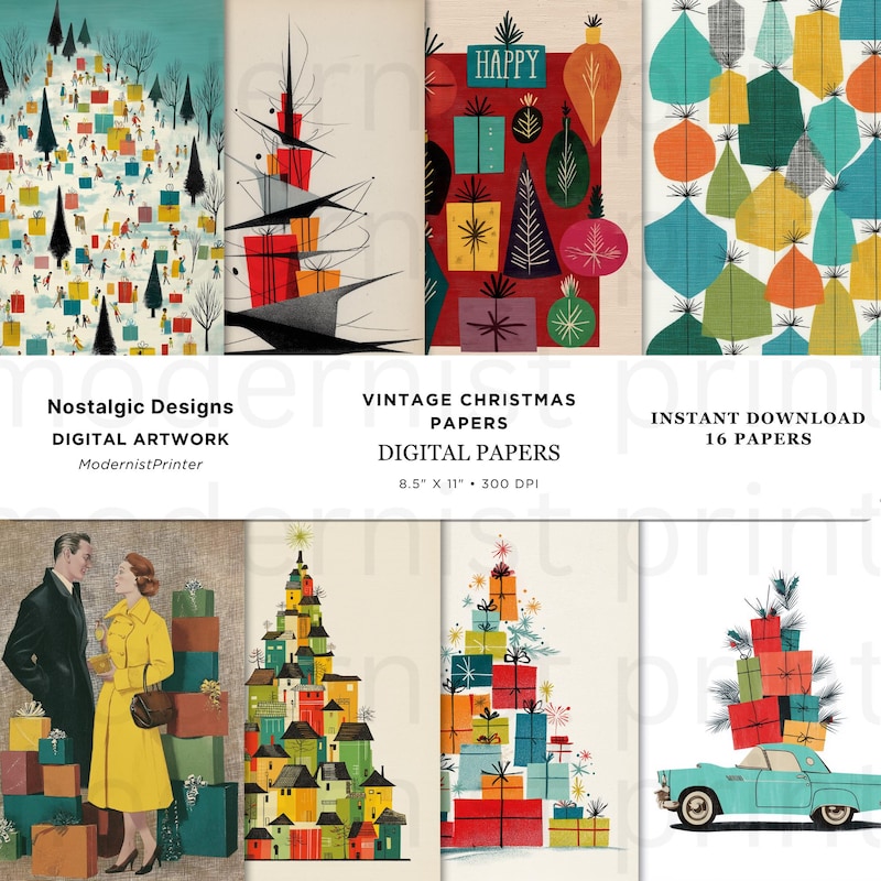 Mid Century Art Patterns - Etsy UK