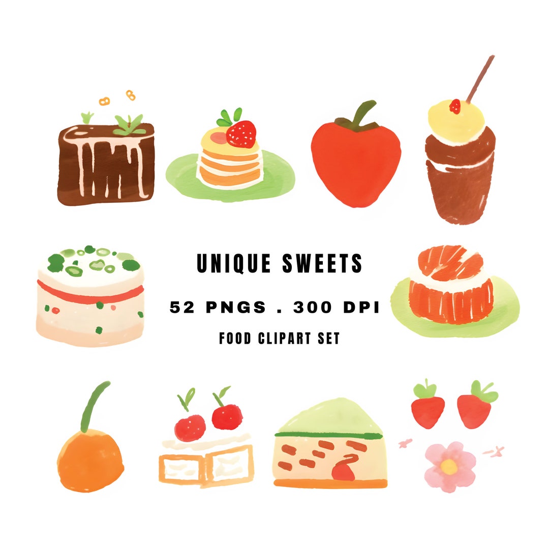 Unique Sweet Treats 52 Pc PNG | Variety of Dessert Pngs | Sweets ...