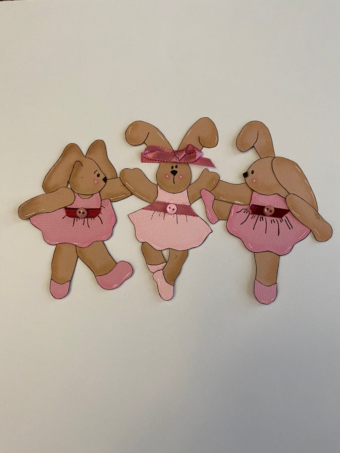 Ballet Dancer Bunnies Scrapbook Paper Piecing Embellishments Dancing ...