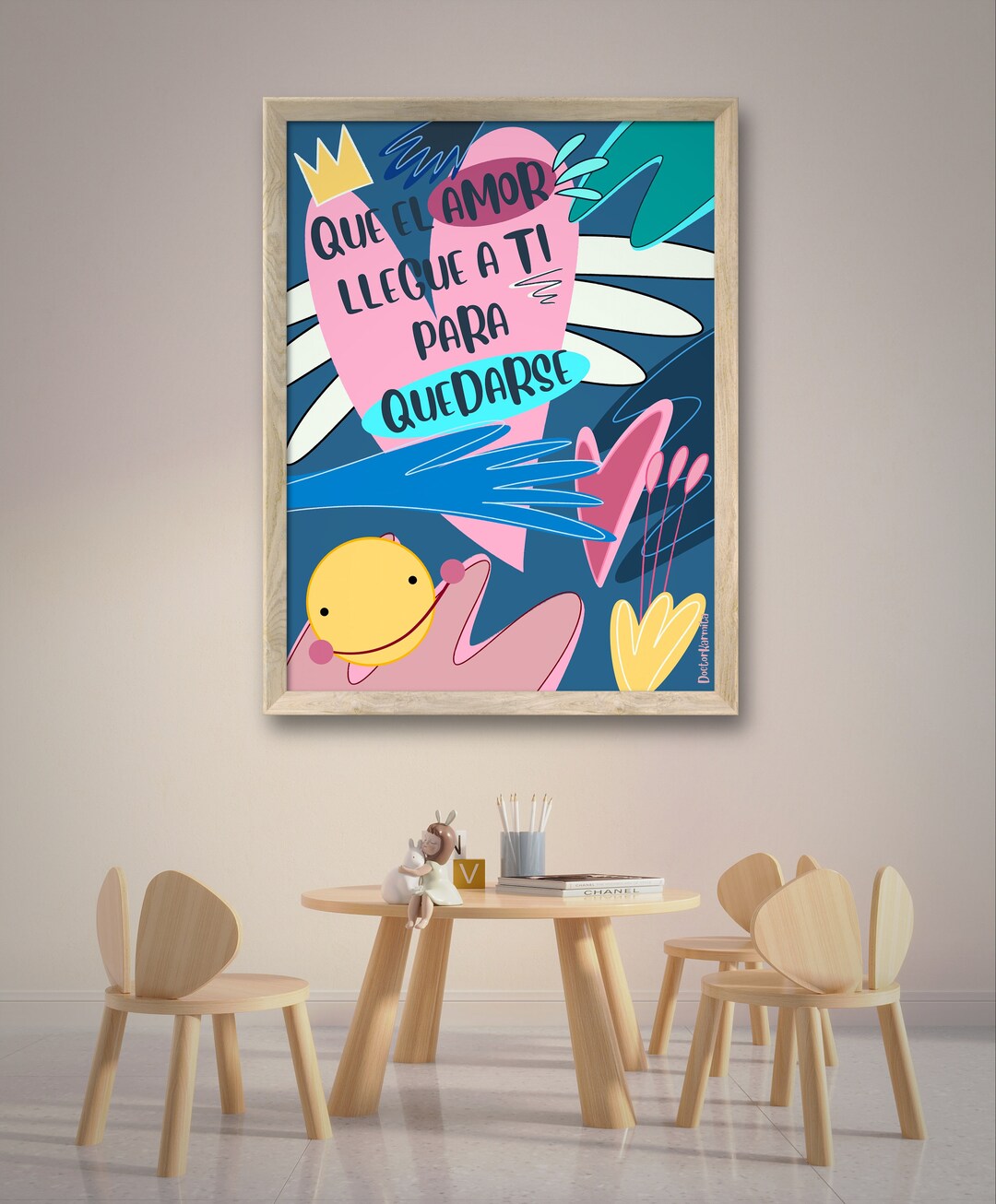 Colorful Downloadable Love Phrase Poster for Printing, Self-love and ...