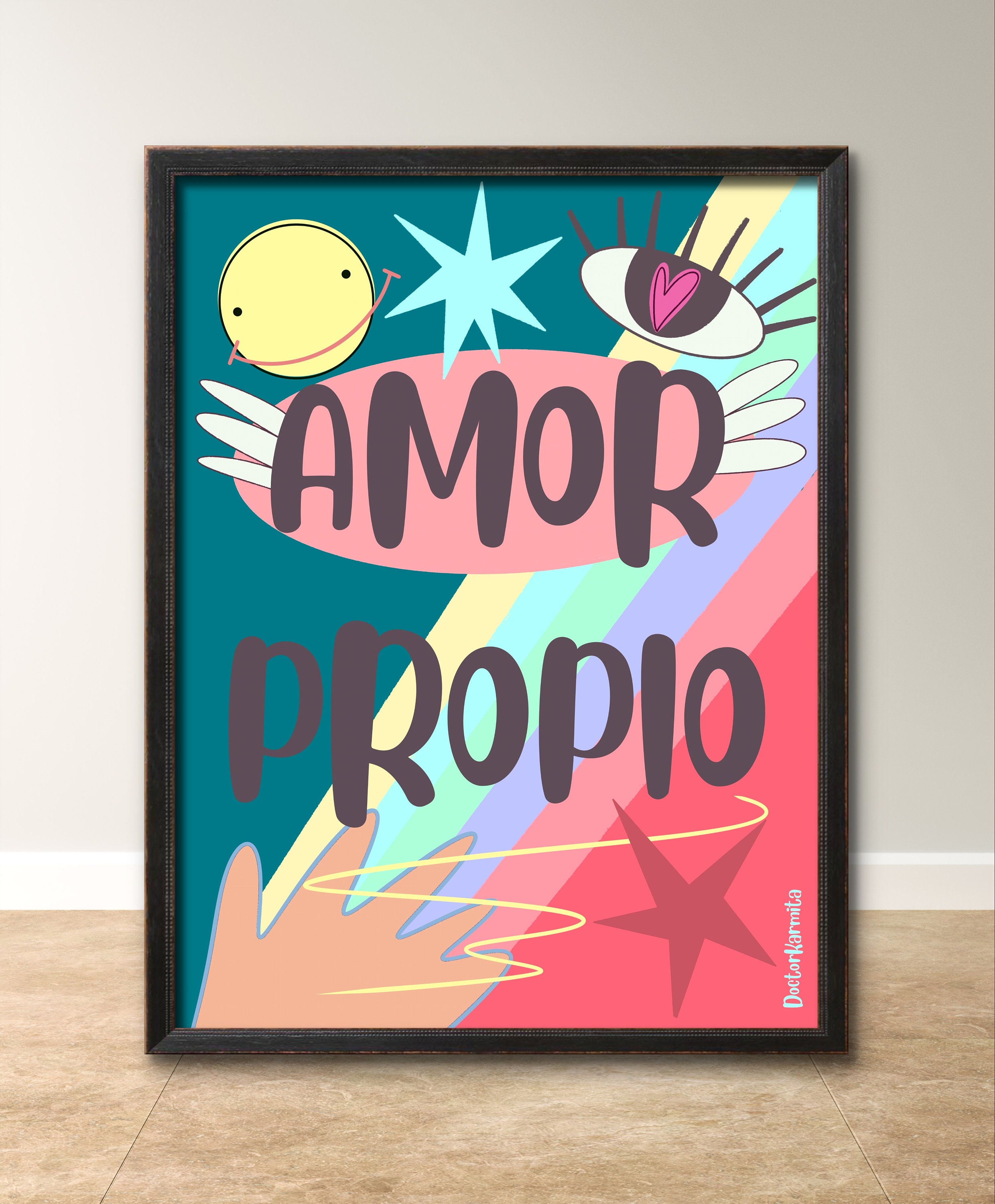 Downloadable Self-love Poster, Colorful SELF-LOVE Print, Wall Art to ...
