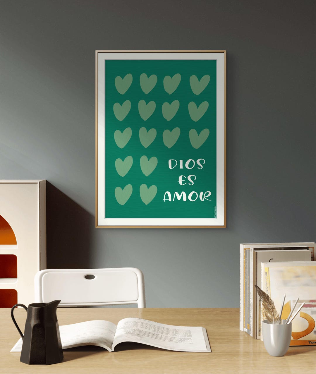 God is Love, Downloadable Digital Drawing, Painting With Love Quote ...