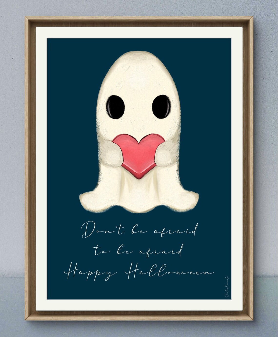 Printable Halloween Poster for Kids, Featuring a Friendly Ghost With a ...