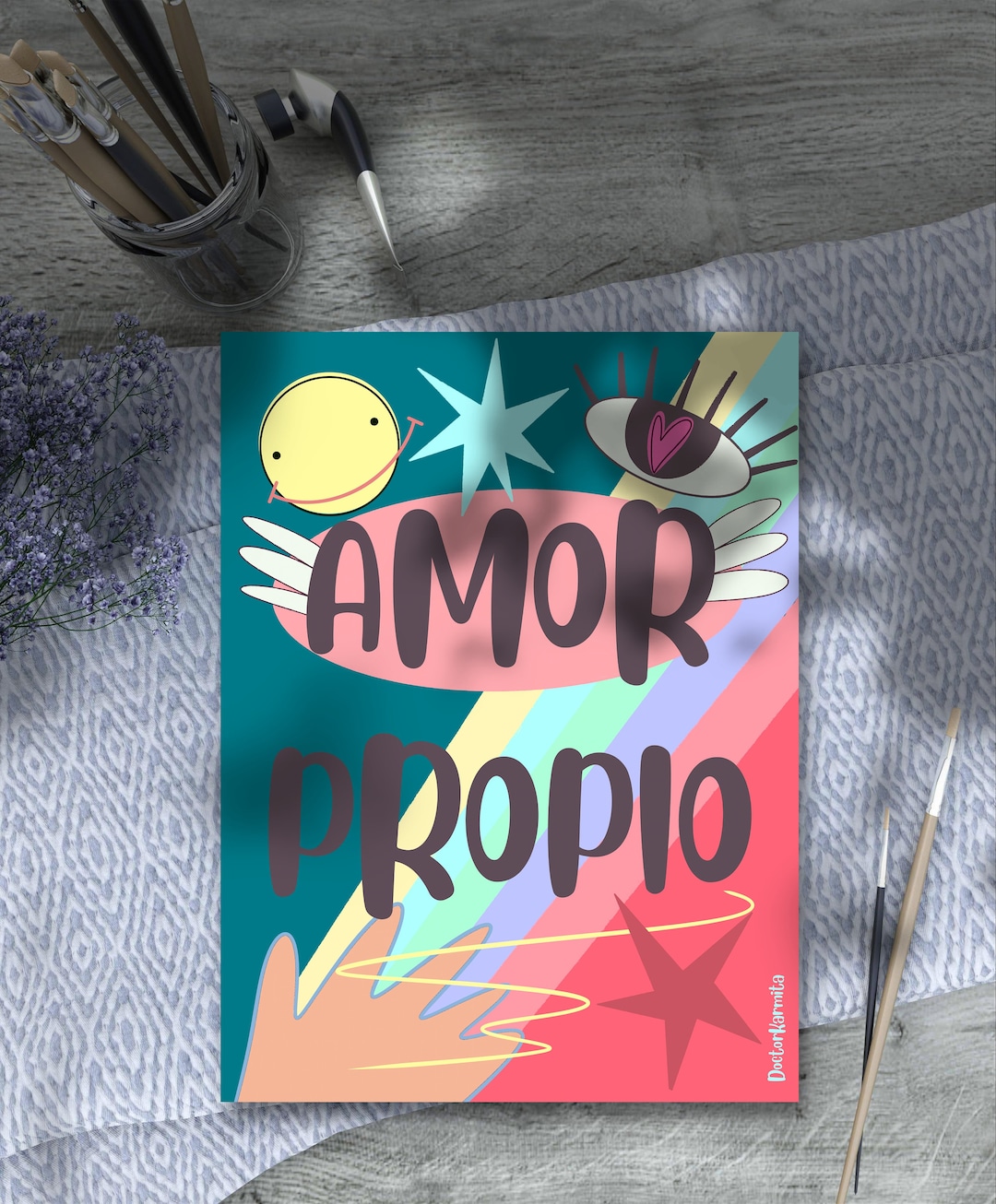 Downloadable Self-love Poster, Colorful SELF-LOVE Print, Wall Art to ...