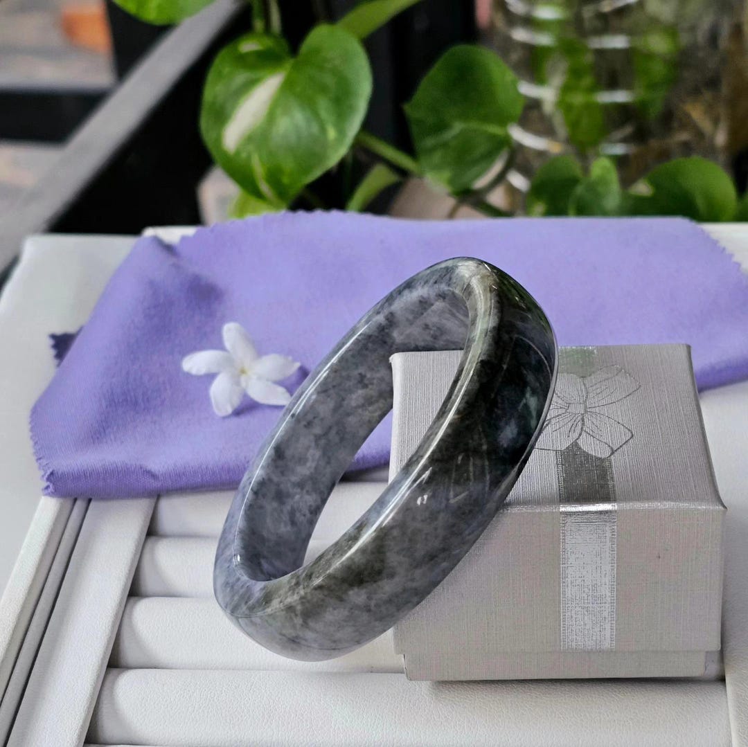 Burmese Jade Bangle Translucent Emperor Style Genuine Natural Type A ...
