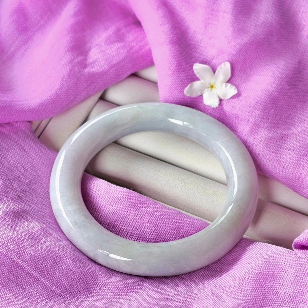 Burmese Jade Bangle Donut Shape Translucent Genuine Natural Jadeite ...