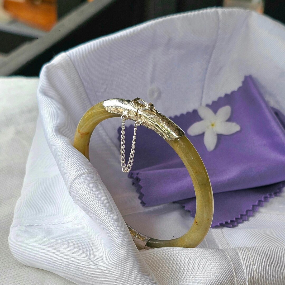 Old Well Jade Burmese Jade Bangle Honey Jade Clear Texture Covered With ...