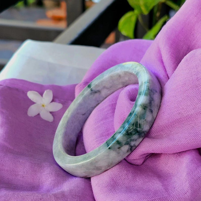 Burmese Jade Bangle Emperor Style Translucent Genuine Natural Type A ...