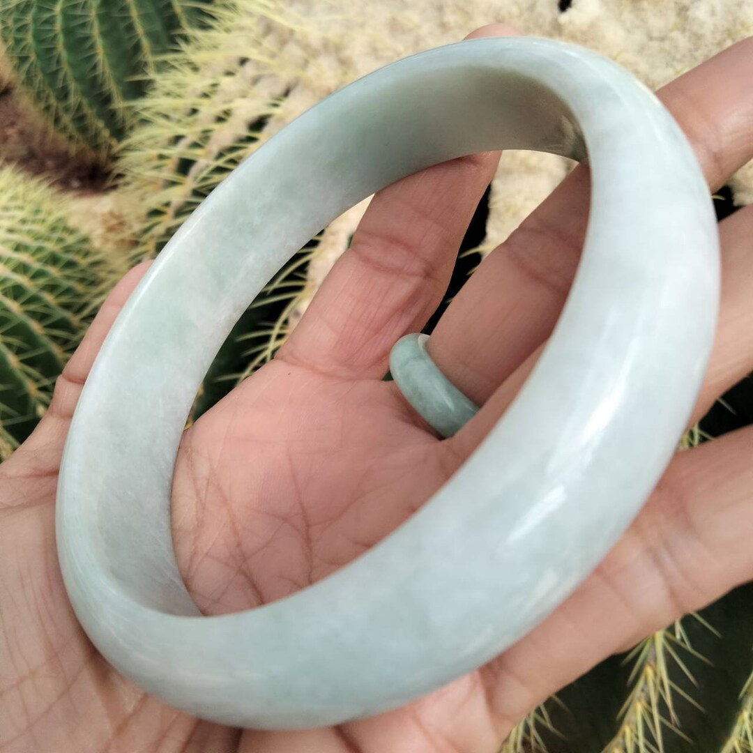 77.7 Mm Rare Item Extra Size Natural Jade Bangle Burmese Jadeite ...