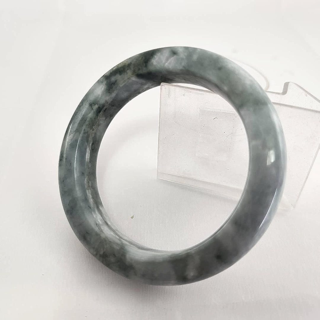 Authentic Burmese Jade Bangle Jadeite Type A Emperor Style Side 56.6 Mm ...