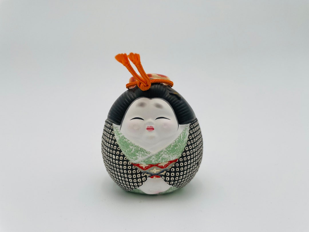 1970s Japanese Ceramic Folk Art Bell Ornament - Etsy