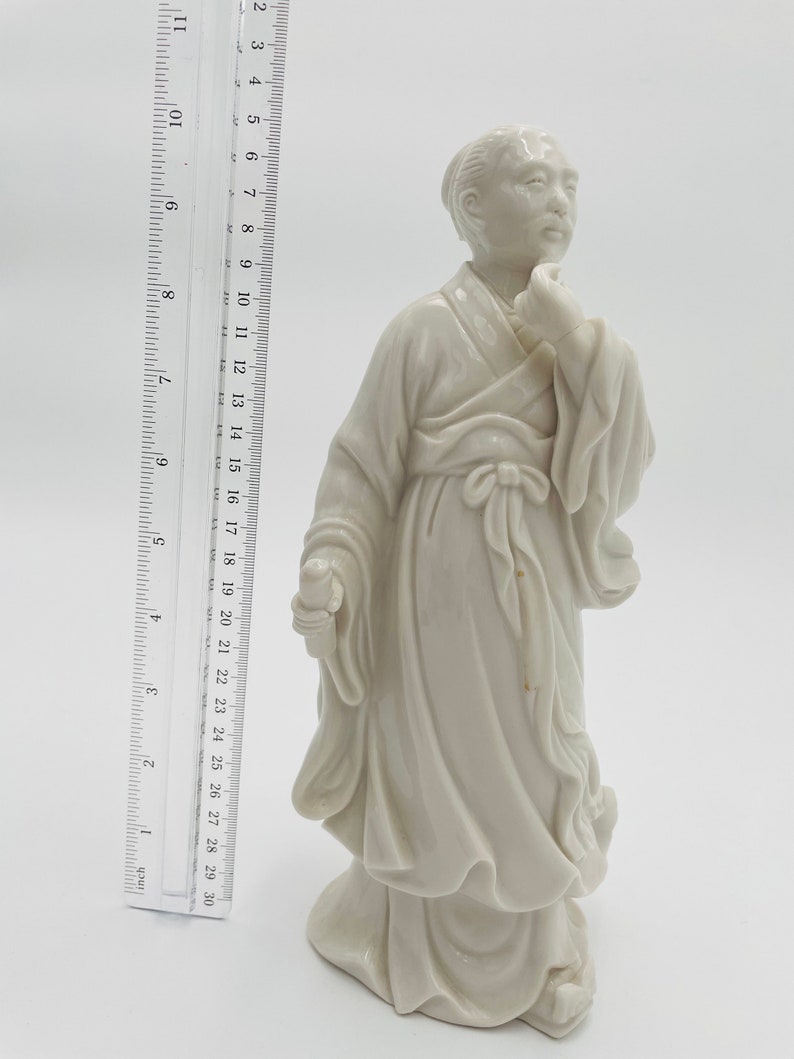 Antique Chinese Wise Man Blanc De Chine Porcelain Statue - Etsy