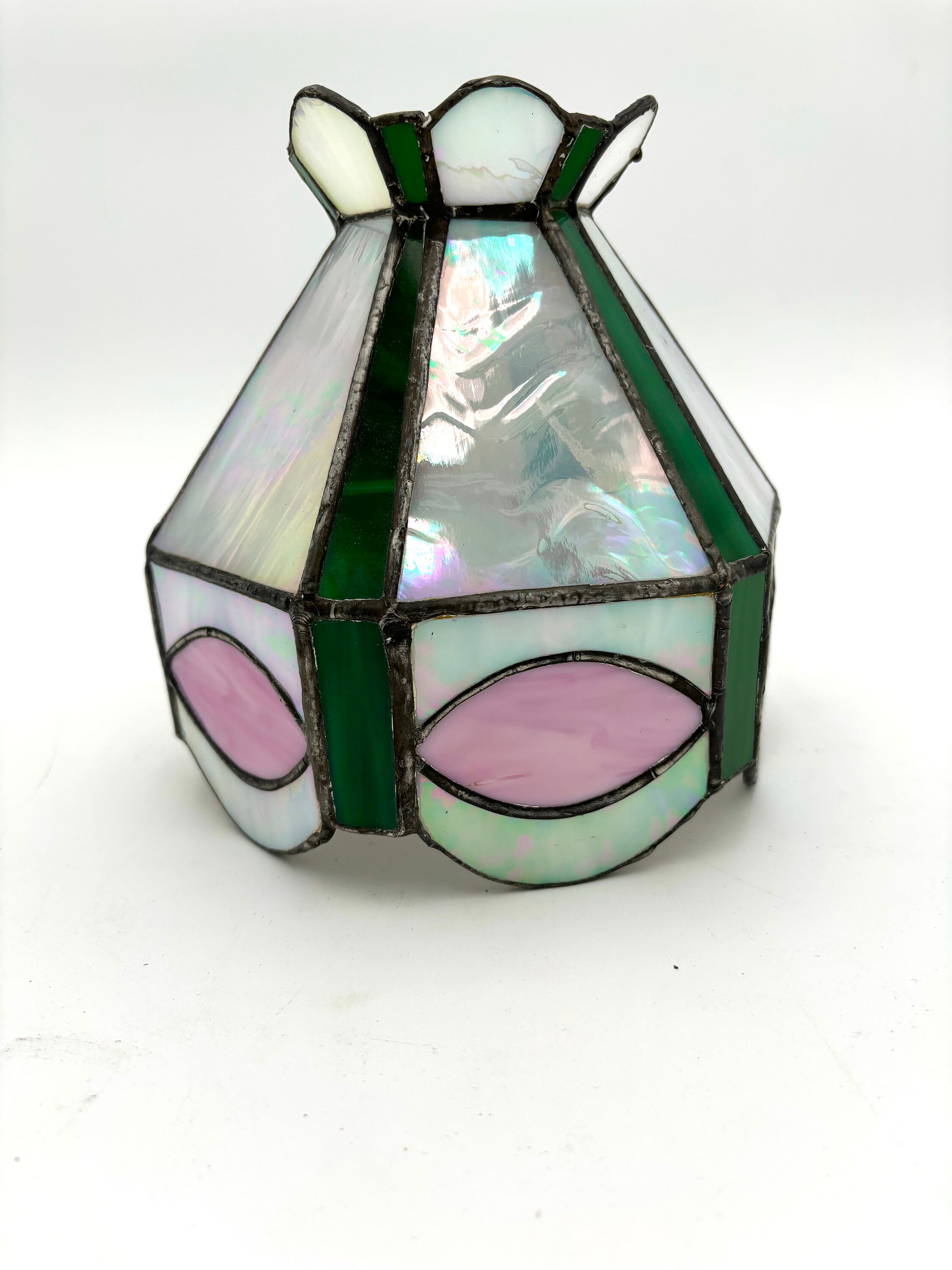 Rare Iridescent Tiffany Style Pendant Lamp Shade - Etsy